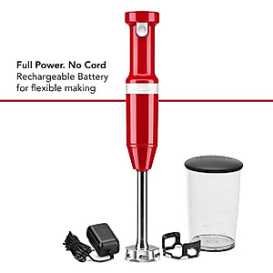 KitchenAid 5 Cup Food Chopper + Cordless Variable Speed Hand Blender Bundle | Empire Red