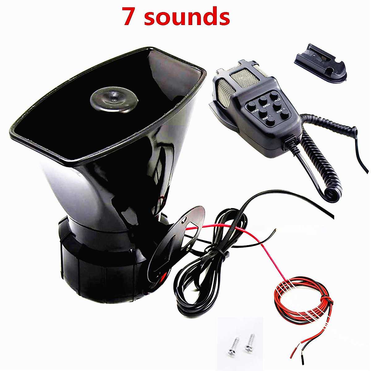Viping Car Horn Siren Police Car Siren Horn Speaker 80W siren speaker Horn with Mic PA speaker system Emergency Sound Amplifier Alarm System Kit Alarm Horn for any 12V Truck lorry boat car ect