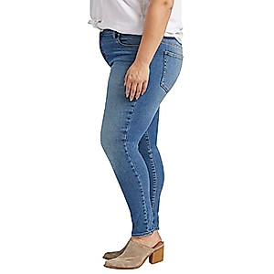 JAG Jeans Women's Plus Size Forever Stretch High Rise Skinny Jeans, Indigo Blue, 3 Plus
