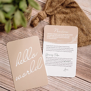 Prayer & Milestone Cards for Baby's First Year, Monthly Baby Milestone Cards, Unique First Time Mom Gift, Religious Baby Shower Gifts, Gender Neutral Baby Keepsake (Classic Neutral)