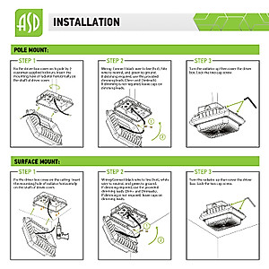 ASD Bronze LED Canopy Light with Motion Sensor 55W 7305Lm 4000K Dimmable IP65 Outdoor Ceiling Lights with J-Box - Carport Light Fixture - Gas Station and Garage Light - LED Parking Lot Light UL & DLC