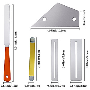 Guitar Luthier Tool Set Including Guitar Fret Crowning File, Fret Leveling Beam Sanding Leveler Beam, Fret Rocker, Fingerboard Guards, String Spreaders and Replacement Sanding Papers for Guitar Bass