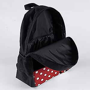 Red Backpack 17 Inch Large Laptop Backpack Cute Bookbag for Men Women…