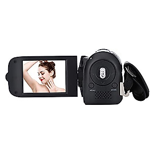 HD Digital Video Camera, 16X Digital Camera, 2.4 Inch Screen Video Camera for Kids, Beginners, Teenagers, 270 Degree Rotation, 118 x 51.5 x 58.5mm(Black)
