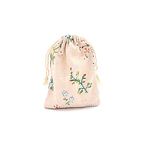 ccHuDE 15 Pcs Burlap Gift Bags Cotton Drawstring Bags Jewelry Pouches Sacks Bag Wedding Favors Bag for Christmas Party