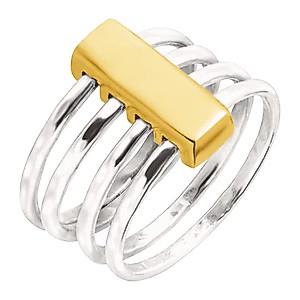 Silpada 'Agility' Ring in Sterling Silver and Brass, Size 10, Size 10