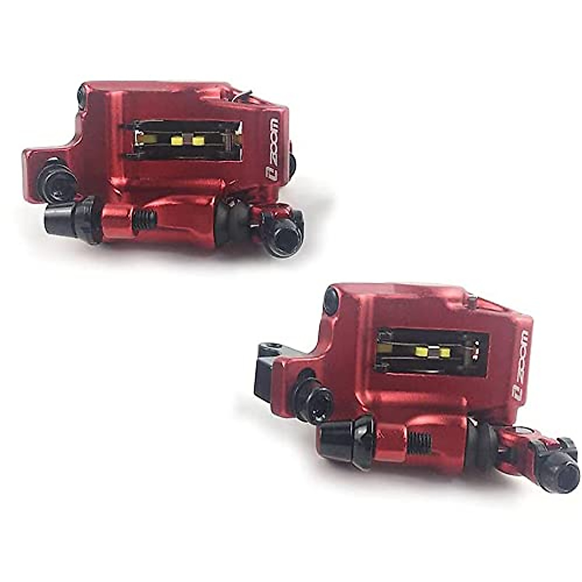 BUCKLOS Zoom HB-100 MTB Line Pulling Hydraulic Disc Brake Calipers Front + Rear, Aluminum Alloy Mountain Bike Hydraulic Disc Brakes with is/PM Universal Caliper Adapter for XC Trail, Fat Bike…