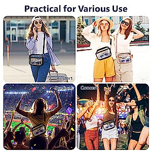 PACKISM Clear Bag Stadium Approved - Clear Purses for Women Stadium Crossbody Bag with Adjustable Strap for Concert Sports Events Game Day Festivals, Black