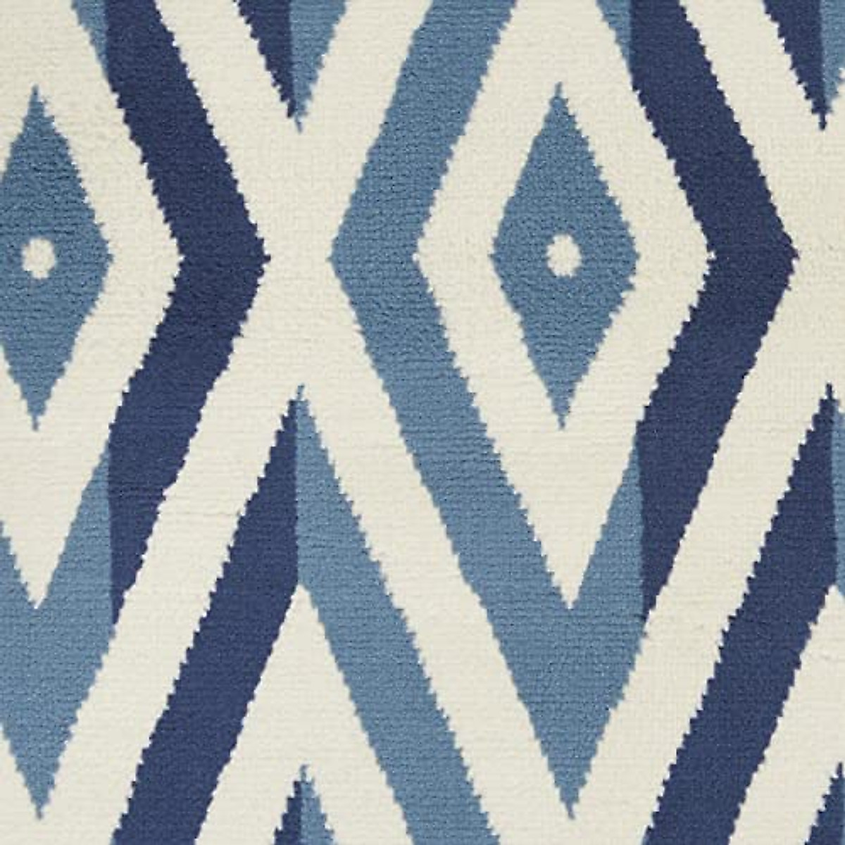 Nourison Grafix Mid-century White/Blue 5'3" x 7'3" Area -Rug, Easy -Cleaning, Non Shedding, Bed Room, Living Room, Dining Room, Kitchen (5x7)