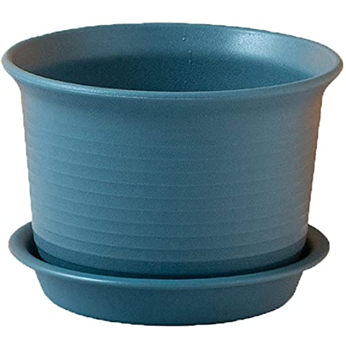 Extra Large Saucer Plastic Plant Pots, Indoor Planter Pots, Durable Thickened Flower Pot with Drainage Hole with Herb Tray Cactus Flowers Bonsai Birthday Wedding Gift,Green,Extra Large