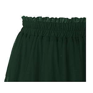 OBBUE Women's A Line Tulle Party Evening Tutu Skirts Tea Length Dark Green-L/XL