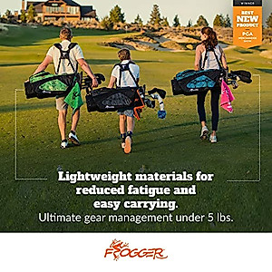 Frogger Function Hybrid Golf Bag for Men and Women with Stand, Blue/Black - Ultra Lightweight Golf Bag with 7 Spacious Pockets, 2 Integrated Latch-it Receivers and Ergonomic Dual Shoulder Straps