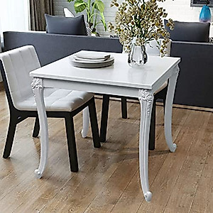 NusGear Dining Table 31.5"x31.5"x30" High Gloss White -382