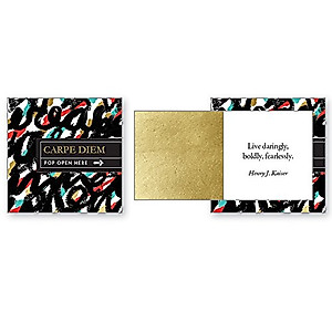 Tiptop Home Pop Open Cards, Believe, BE Happy, Smile, Thank You, Shine, Happy Day, Carpe Diem - Inspirational Greeting Cards - with GB Pen