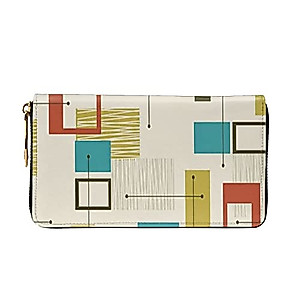 Mid Century Modern Mid Century Modern Women's European wallet can hold 12 cards, travel passport wallet, credit card wallet
