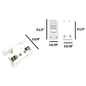 Red Hound Auto 1 Spring Loaded Door Holder White Nylon Assembly for Lockers and Entry Doors RV Truck Trailer Motorhome 2-1/2 Inches Long Complete Set