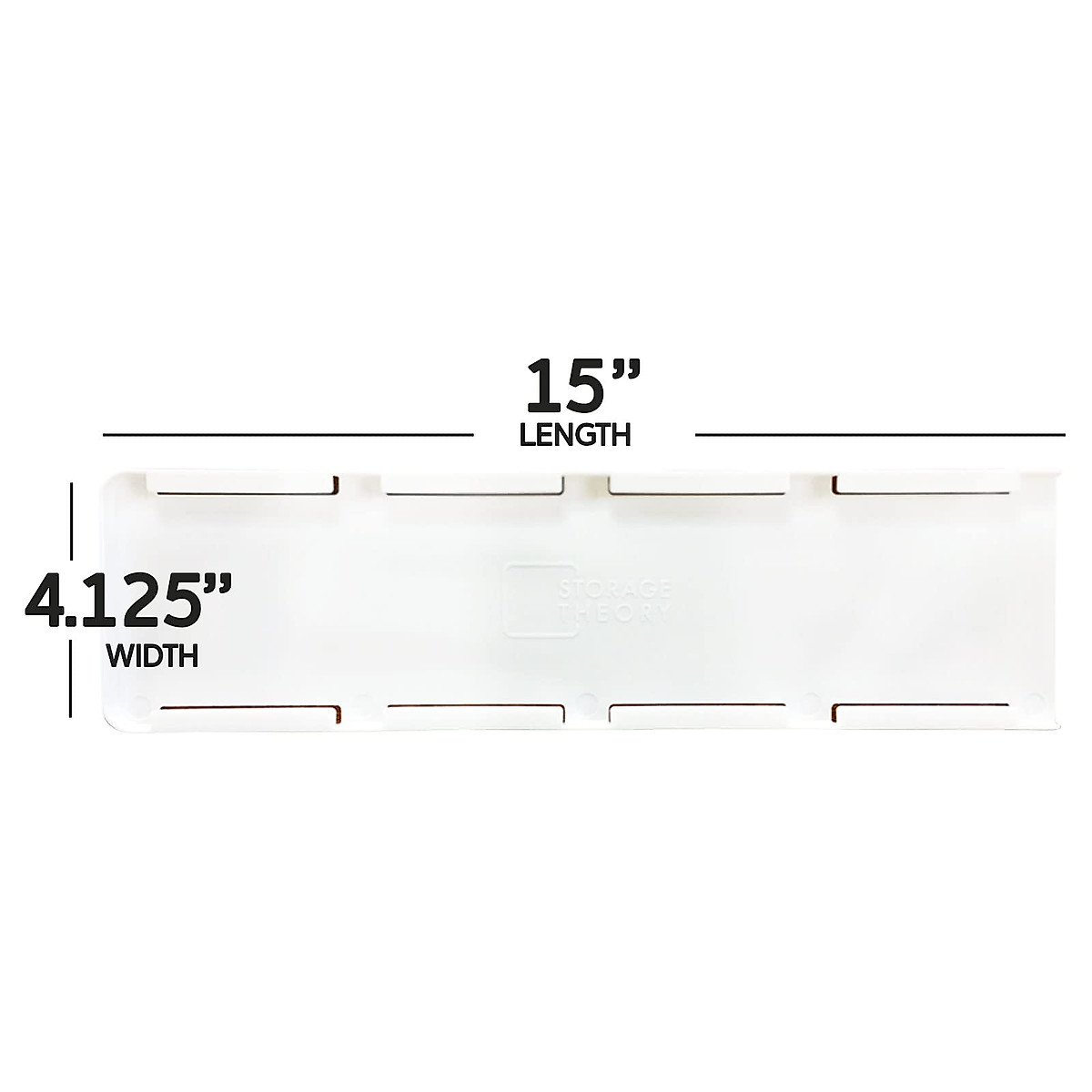 Storage Theory Yogurt Fridge Organizer - Holds up to 4 Wide-Mouth Vegan and Greek Yogurt Cups - Peel and Stick Slider Shelf for Small Refrigerator Spaces - 1 pc