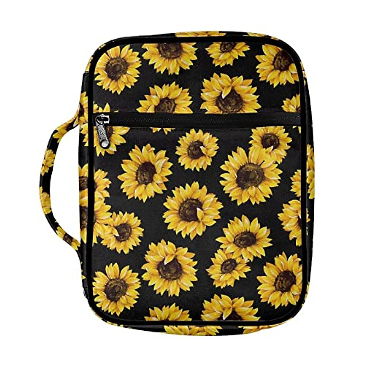 Flashideas Sunflower Portable Bible Cover Carrier Tote Bag Carry Bible Notebook Study Bible Case, Bible Cover Travel Purse Cell Phone Bags, Bilble Journaling Supplies