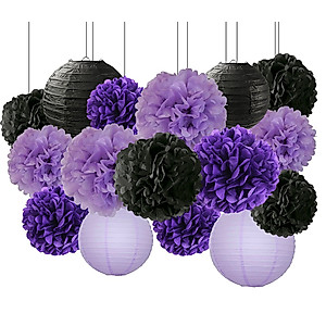 Purple and Black Graduation Decorations 2024 Graduation Party Decorations Halloween Decorations Vampirina Party Decorations Black Purple Party Decorations Vampire Party Decor Bridal Shower Decorations