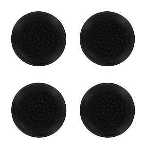 Assecure TPU protective analogue thumb grip stick caps for Sony PS4 controllers [Playstation 4] - 4 pk - black