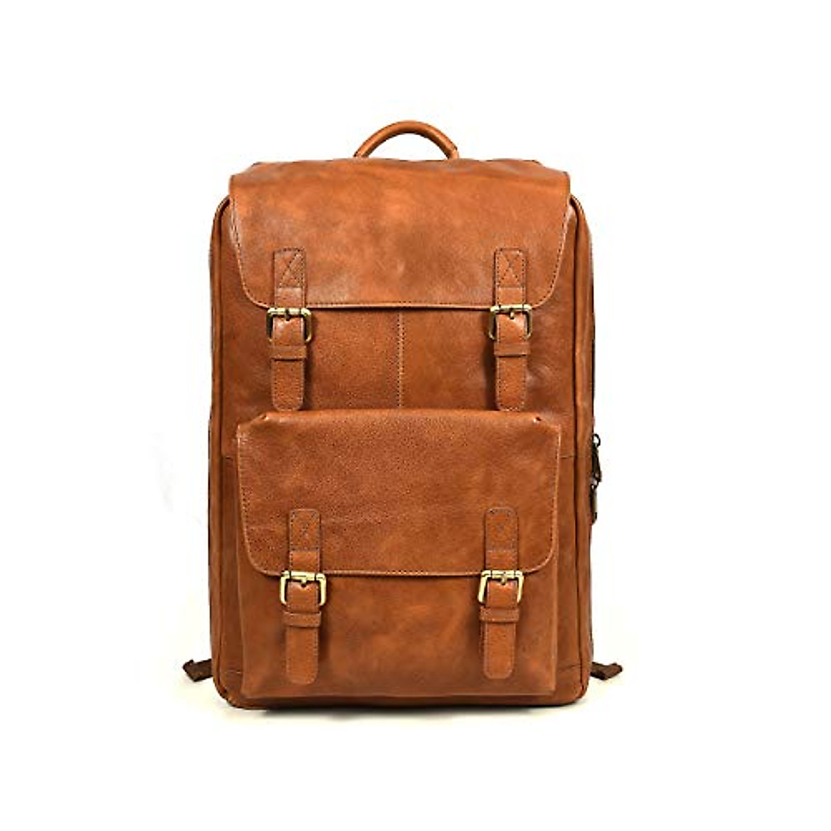 Genuine Leather Chef Knife Bag Retro Backpack | 20+ Slots for Knives and Chef Tools | Hidden Back Pocket for Tablet | Sturdy Knife Bags For Chefs & Culinary Students | Light Brown