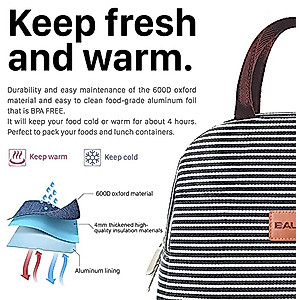 BALORAY Lunch/Tote Bag for Women Lunch Box Insulated Lunch Container