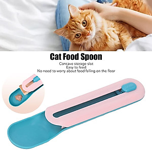 Cat Wet Treats Dispense Spoon, Treat Squeeze Spoon Cat Treat Dispenser Pet Liquid Snacks Feeder Spoon Squeezer for Cat Bar Treats(Pink)