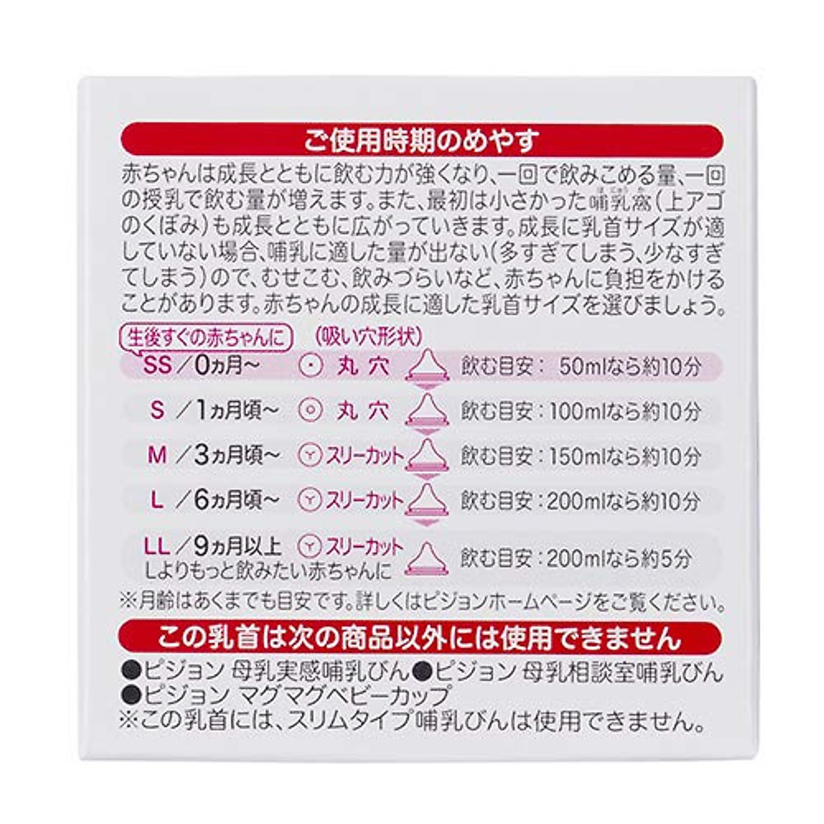 Pigeon breast milk realize Nipple (silicone rubber) from 6 months L size Three cut 2 piece