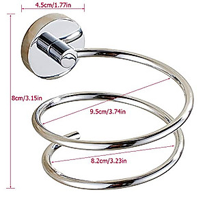 Hair Dryer Holder Wall Mount, Stainless Steel Blow Dryer Rack, Chrome Finished, Hidden Mounted, Copper Fastening