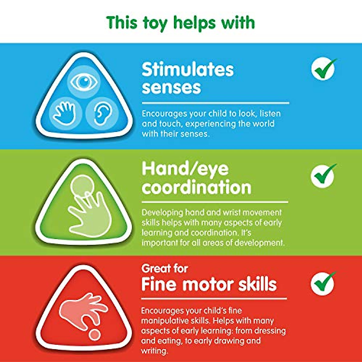 Early Learning Centre Little Senses Glowing Stacking Rings, Stimulates Senses, Fine Motor Skills, Hand Eye Coordination, Kids Toys for Ages 06 Month, Amazon Exclusive