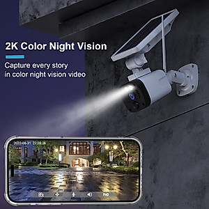 Solar Camera Security Outdoor, Wireless 4-Cam Kit Home Security System with 2K Resolution, 365-Day Battery Life, Night Vision, 2-Way Audio, 64GB Storage, No Monthly Fee