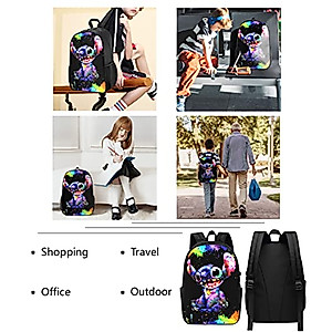 Cute Anime Backpack 17 Inch Large Capacity Multifunction Backpacks Lightweight Sports Travel Laptop Bag Daypack Gifts