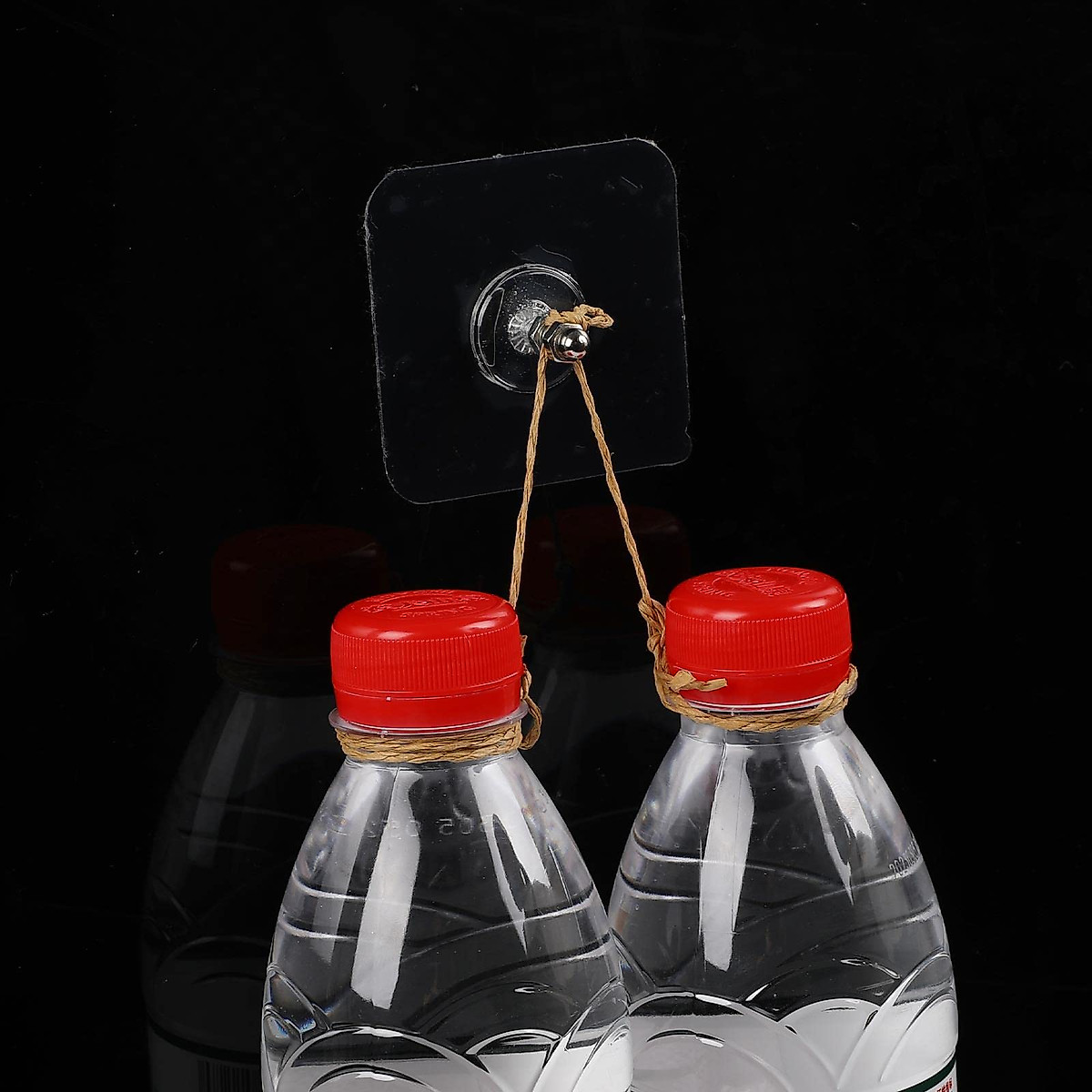 Wall Hangers Without Nails, 14 Pieces Self Adhesive Wall Hooks Heavy Duty Screw Free Sticker No Nail Picture Hangers Clear Pvc Sticker Hooks for Home Kitchen Bathroom Office Hanging Wall Mount