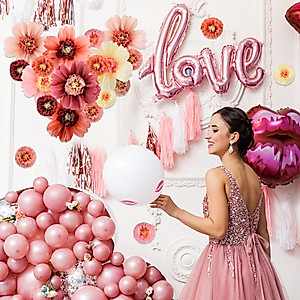 Crowye 24 Pcs Large Colorful Tissue Paper Flowers 20" Handcrafted Giant Fiesta Paper Flowers for Mexican Party Wedding Birthday Backdrop Baby Shower Nursery Craft Outdoor Wall Decor (Vivid Color)