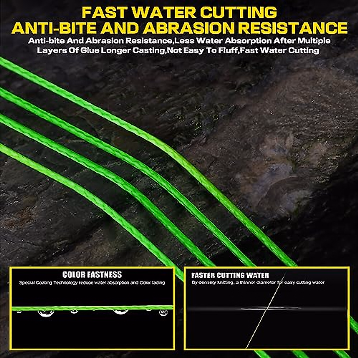 X12 Braided Fishing Line Original Braid Ultra PE Fishing Line Multicolor High Strength Fishing Line 500M