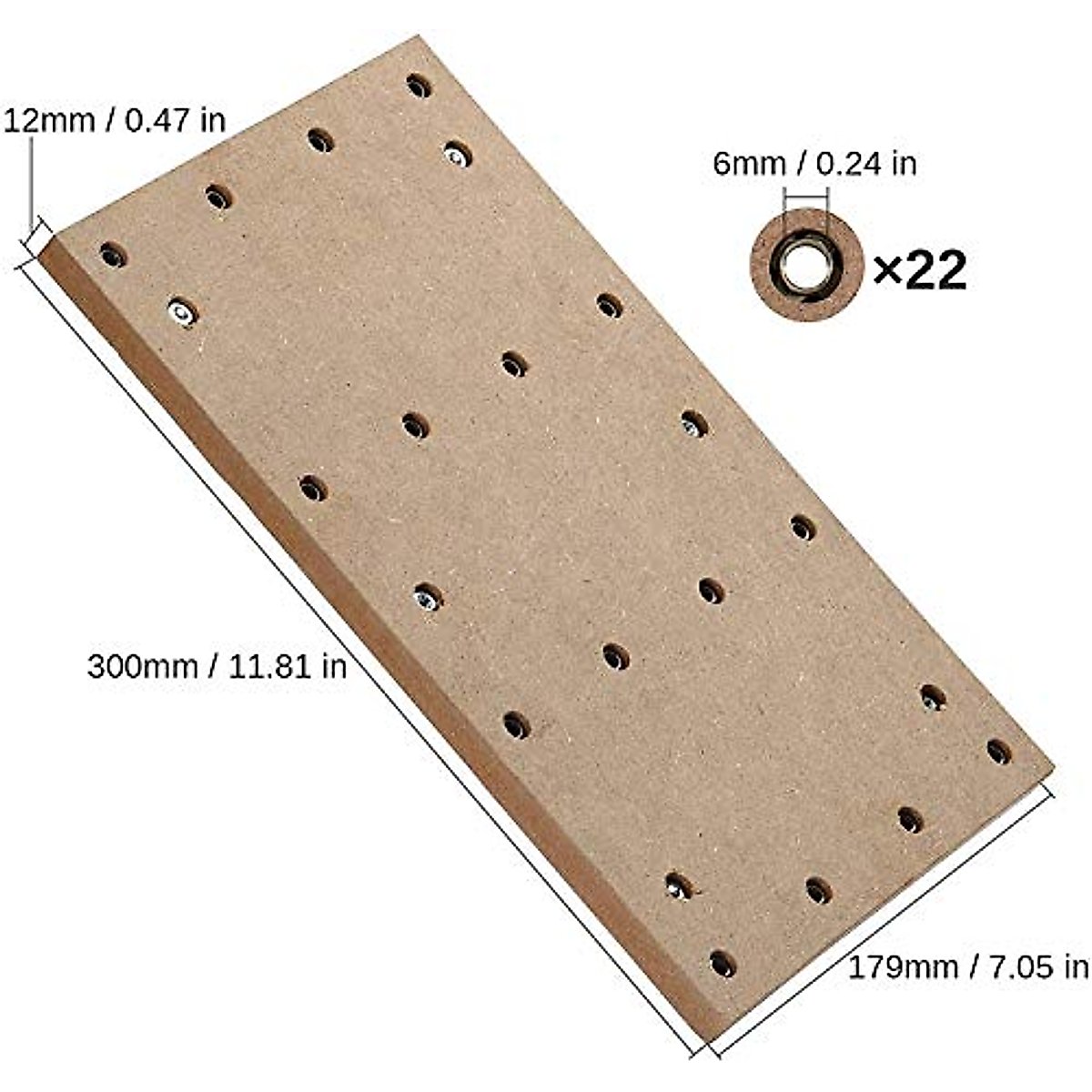 Genmitsu CNC MDF Spoilboard Table for 3018 CNC Router Machine, 30 x 18 x 1.2cm (11-4/5''x 7''x 1/2''), M6 Holes (6mm), Screws and Nuts Included