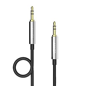Anker 3.5mm Premium Auxiliary Audio Cable (4ft / 1.2m) AUX Cable for Headphones, iPods, iPhones, iPads, Home / Car Stereos and More (Black)