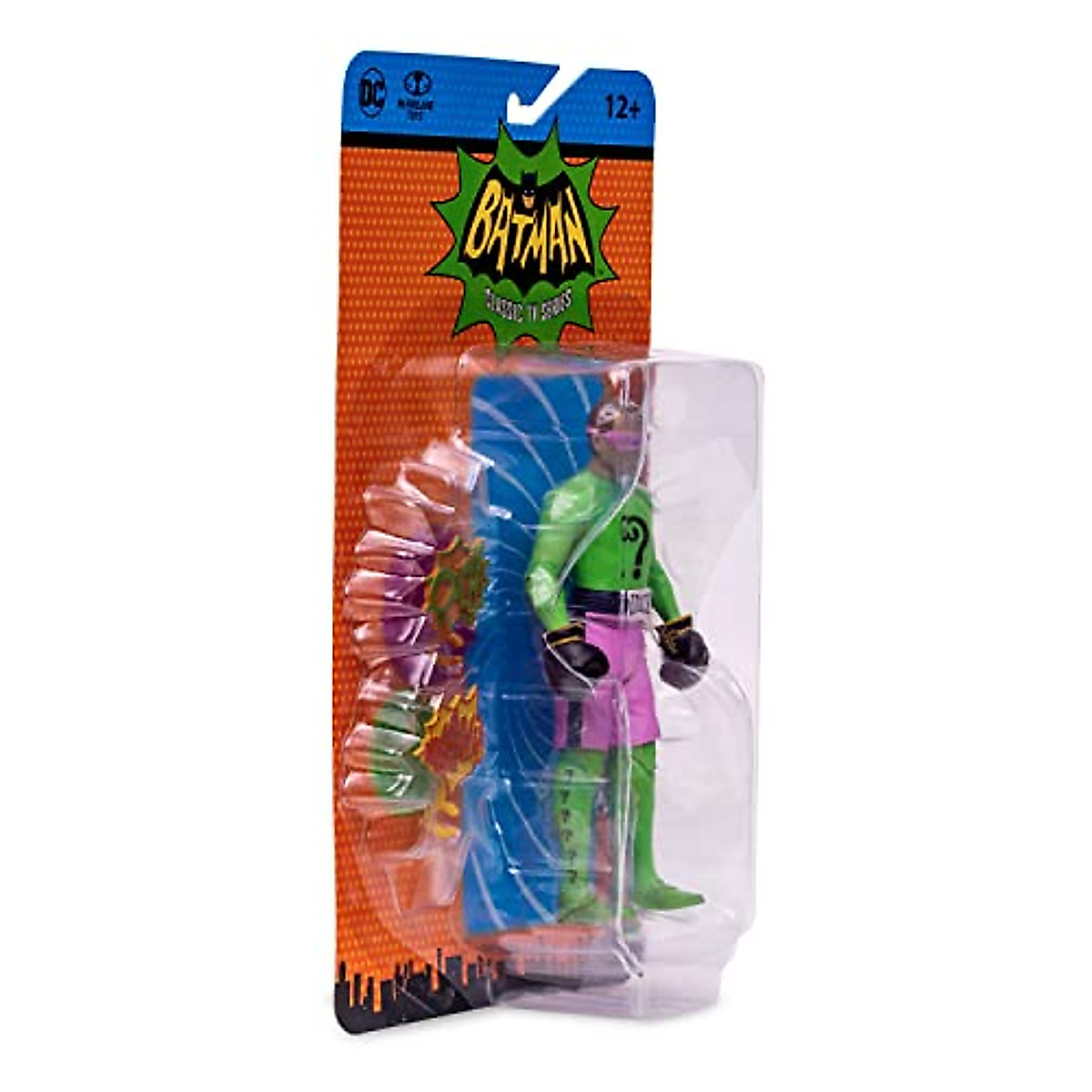 McFarlane Toys, DC Multiverse, 5-inch DC Retro Riddler Boxing Action Figure with Action Word Bubbles, Collectible DC Retro 1960's TV Figure – Ages 12+