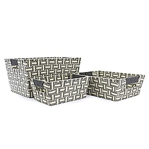 OneDesign Home: Set of 3 Woven Storage Basket - S/M/L (White)