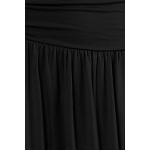 Black Skirts for Women Knee Length High Waisted Black Skirt Flowy Skirt Black Aline Skirt Black Pocket Skirt (Size XX-Large, Black)