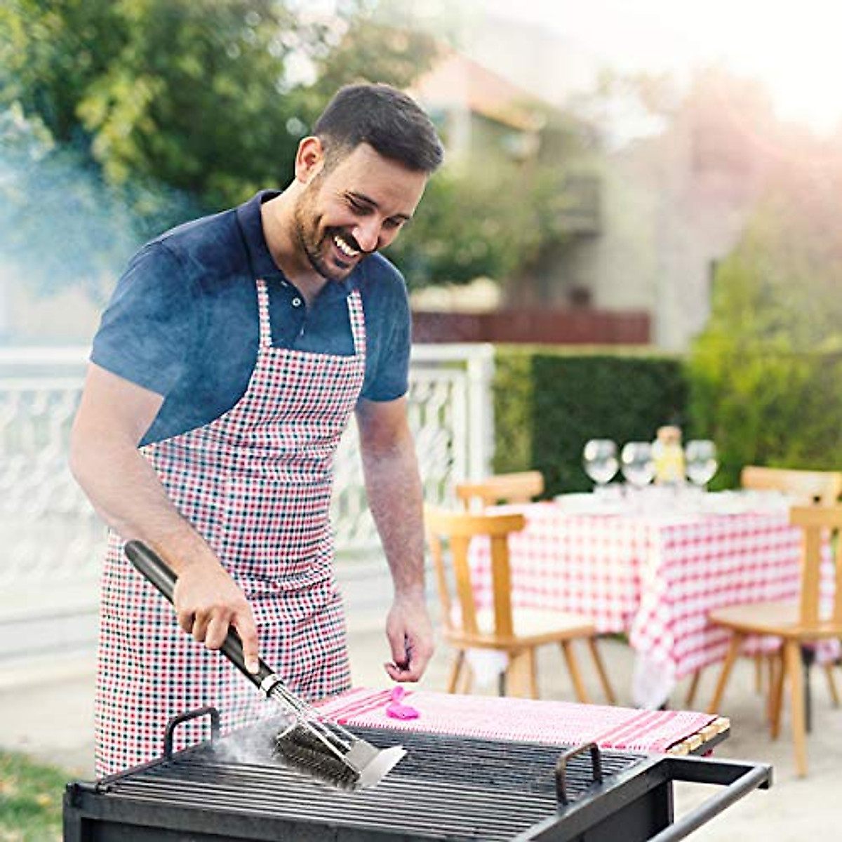 Grill Brush, Grill Scraper for Outdoor Grill, BBQ Grill Brush Bristle Free, 3 in 1 Bristles Grill Cleaning Brush, Efficient and Easy to Clean Grill Brush