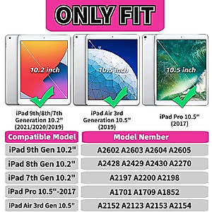 Case for iPad 10.2 9th / 8th / 7th Generation (2021/2020/2019 Model) 10.2 Inch, iPad Air 3 Case/10.5 Inch Pro,Smart Stand Cover Auto Sleep/Wake，African Americans Women Queen with Butterflies