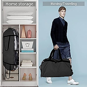 Garment Bags for Hanging Clothes, Garment Bags for Travel Storage, 50" Dance Garment Bags, Moving Bags for Clothes, Garment Bag Cover, Suit Bag For Men Women Travel, Clothing Storage Bags