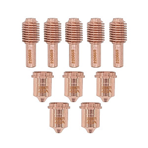 XtremeAmazing Aftermarket 5 Pcs Plasma Nozzle 220671 + Plasma Electrode Replace 220669