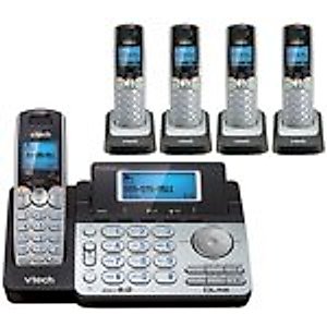 Vtech DS6151 Base with 4 Additional DS6101 Cordless Handsets Bundle