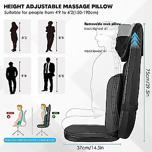 Mercy TOP Massage Chair Pad Massagers for Neck and Back Gifts for Men Women Mom Dad Massager Chair Pad for Back for Home Office use