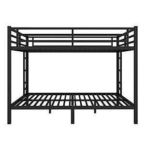 Bellemave Bunk Bed Queen Over Queen, Heavy Duty Metal Bunk Bed Frame, Queen bunk Bed for Adults, Adult bunk beds Heavy Duty, Queen Bunk Bed, Black