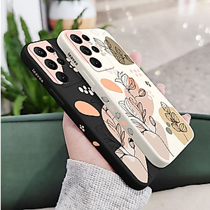 Doowear Galaxy Note 20 Ultra Case for Women Girls Cute Plants Leaf Camera Lens Protector Soft TPU Bumper Rubber Silicone Shockproof Protective Cover Phone Case for Samsung Galaxy Note 20 Ultra-Green