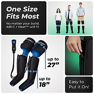 REATHLETE Leg Massager | Rechargeable & Portable Sequential Compression Device with Digital Controller & Bag | New Sleeve Design Machine for Legs | Thigh, Calf & Feet Massager