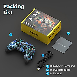 REDSTORM Switch Pro Controller for Nintendo Switch/Switch Lite/OLED/Android/iOS/PC, Wireless Switch Controller with 4 Programmable Buttons, Dual Vibration, Turbo, LED Light and Wake up Function